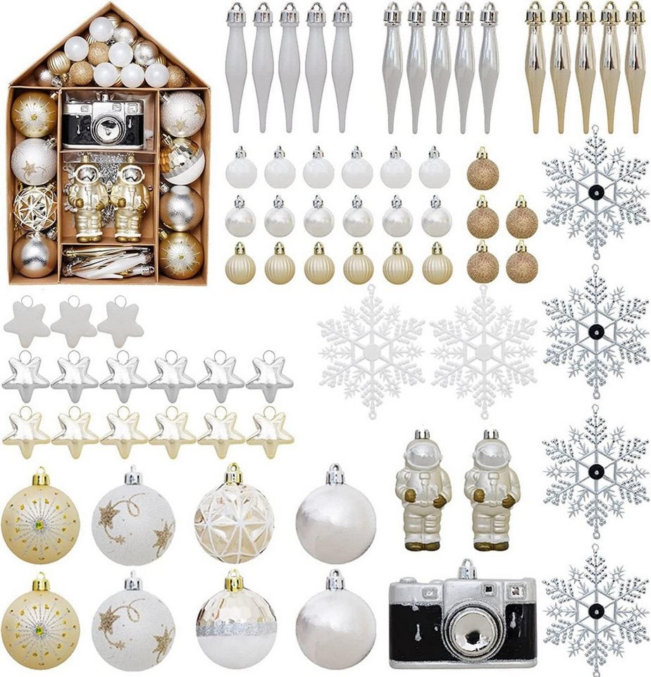Juego de 70 adornos para árbol de Navidad, Juego de bolas navideñas ...