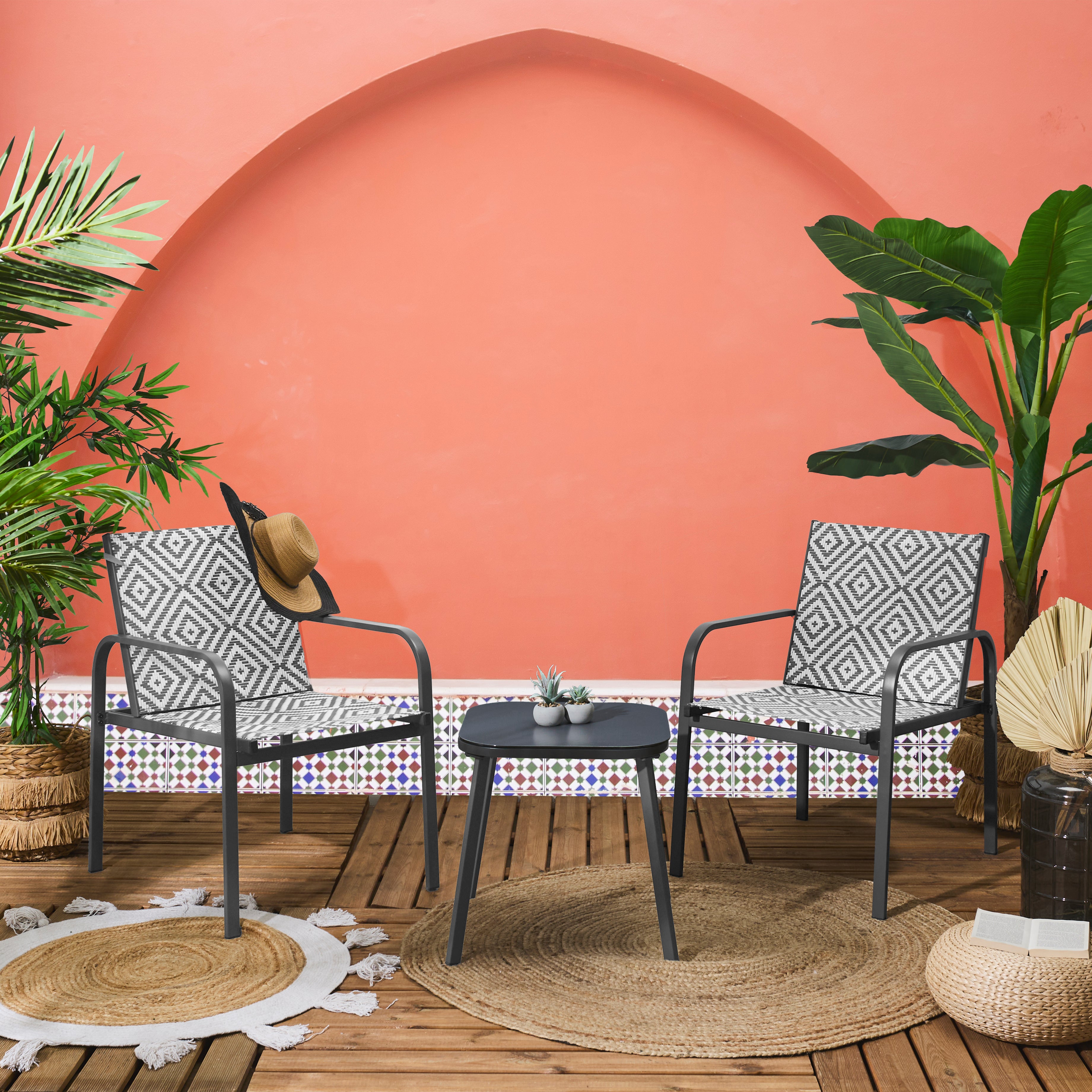 Salon De Jardin Mexico Noir | Leroy Merlin