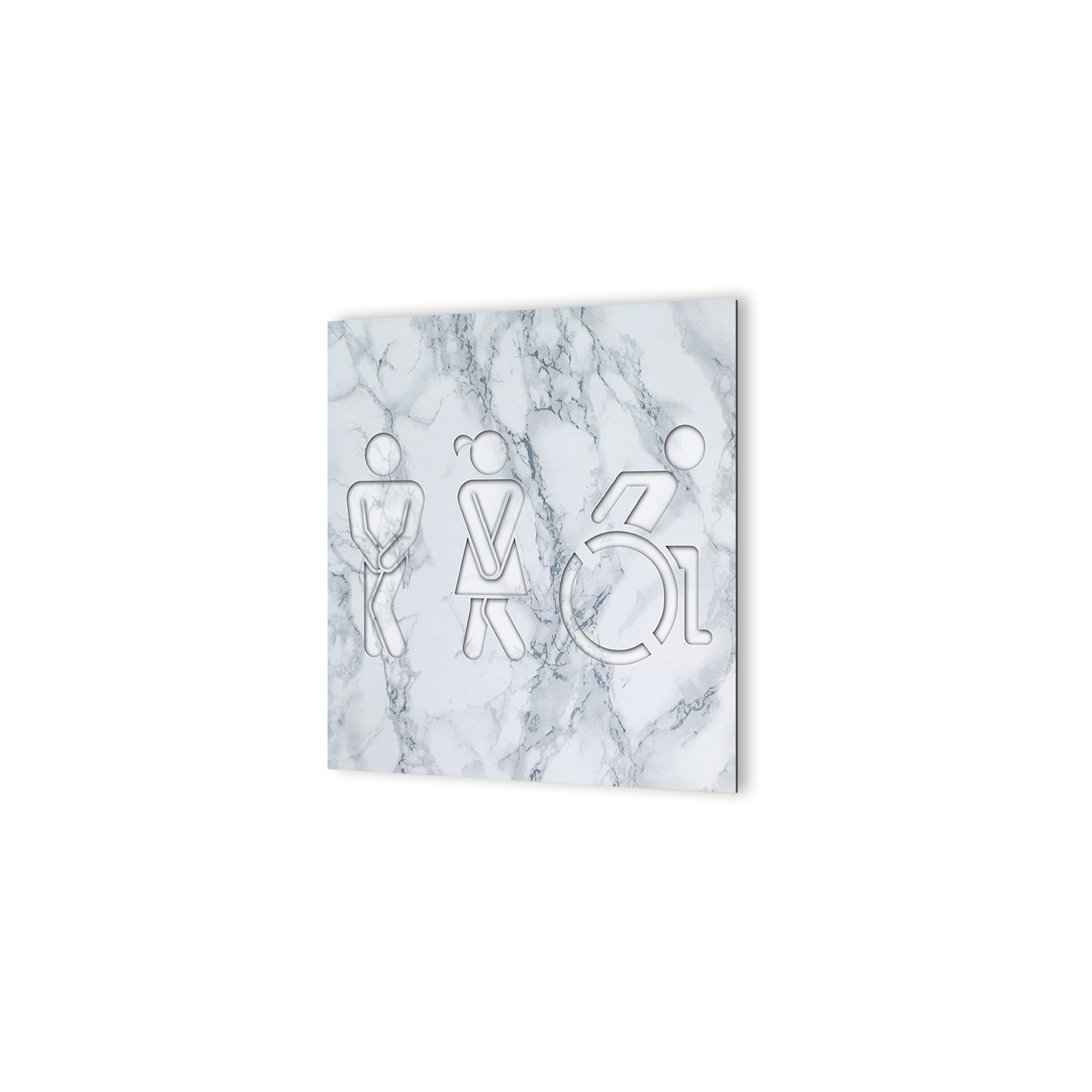 Panneau pictogramme de signalisation fun · Toilettes Trio H/F PMR ...