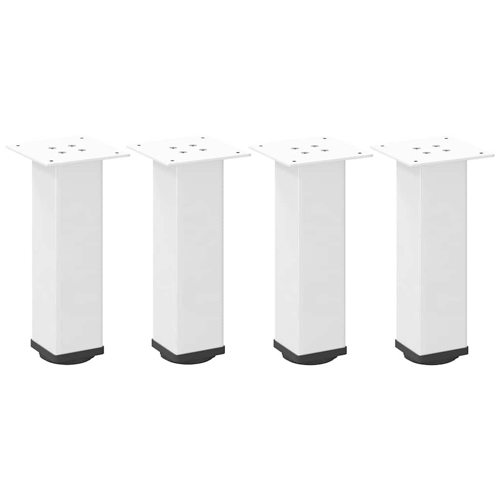 Patas para mesa de centro 4 uds | Patas de muebles acero blanco 42-44 ...