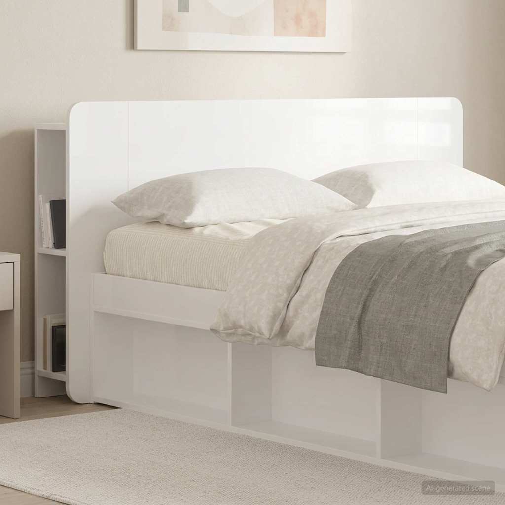 Cabinet de Tête de Lit avec stockage Blanc Bois d'ingénierie | Leroy Merlin