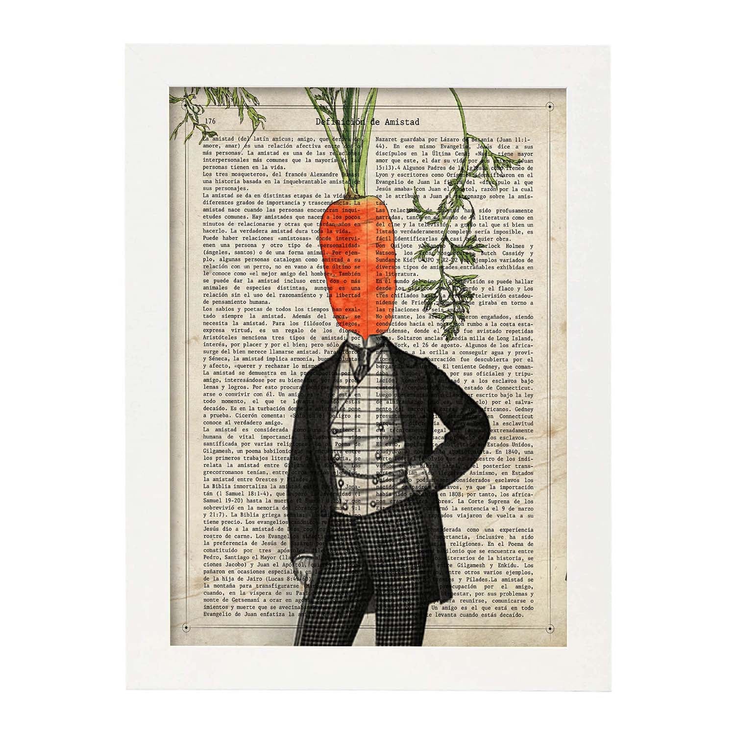 Affiche De Légumes Humains. M. Carrot Lamina. Humains À Têtes De ...
