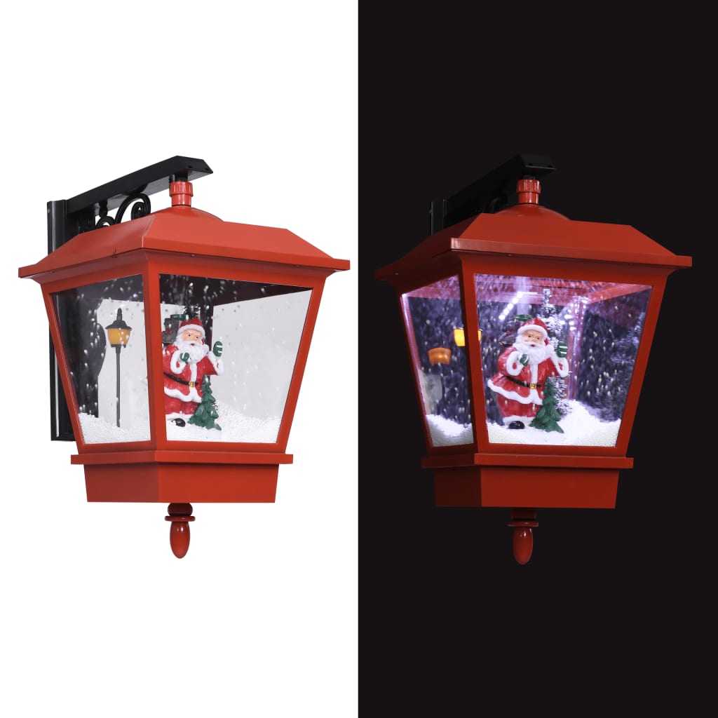 Lampada da parete natalizia luci LED e Babbo Natale Rosso 40x27x45cm | Leroy Merlin