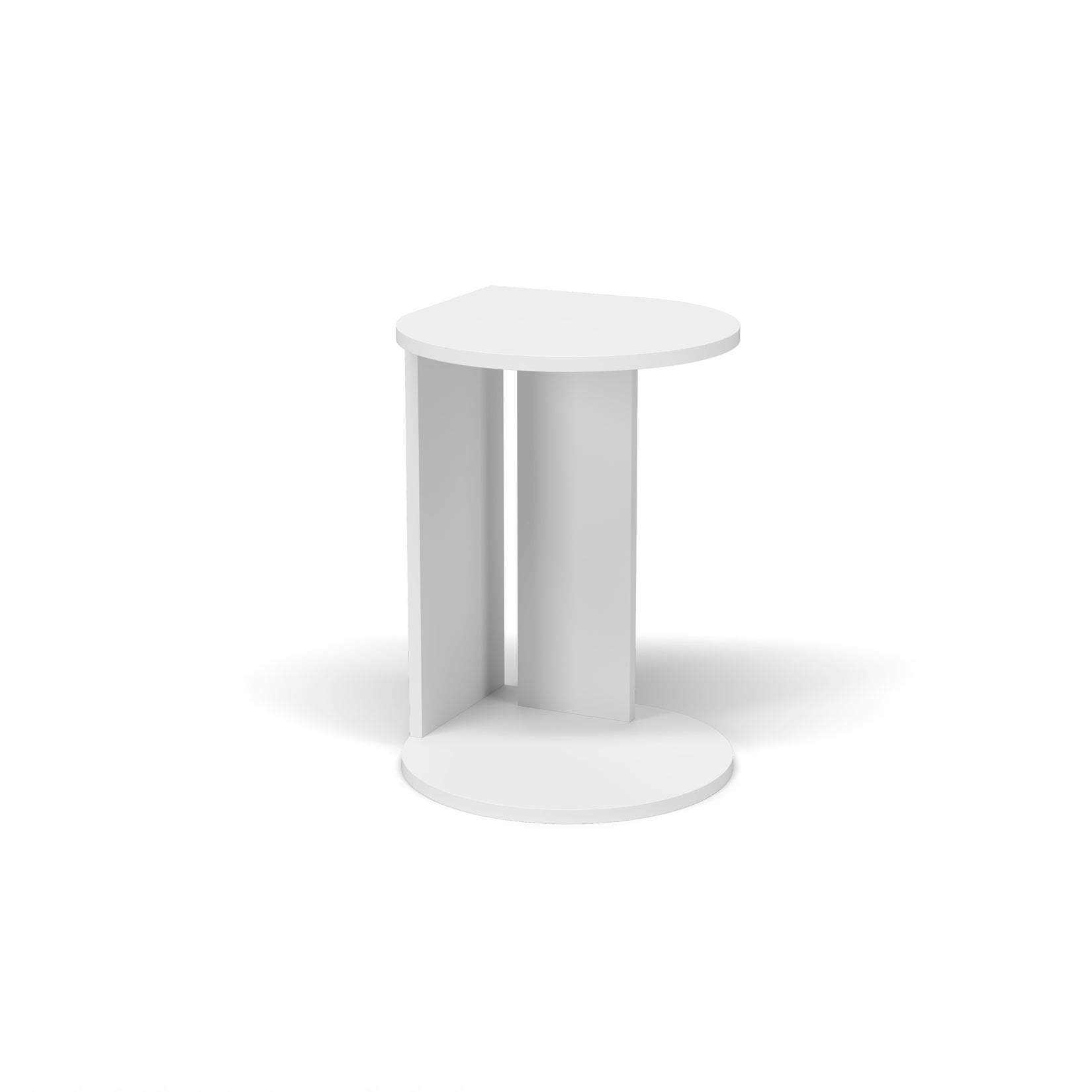 Table d'appoint mélamine, modèle Trébol, coloris blanc | Leroy Merlin
