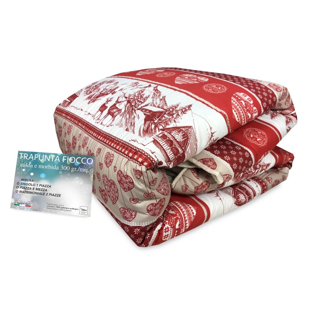 QUILT BOW © TYROL GERMAGNANO DUVET rouge made in Italy 2 PLACES | Leroy ...