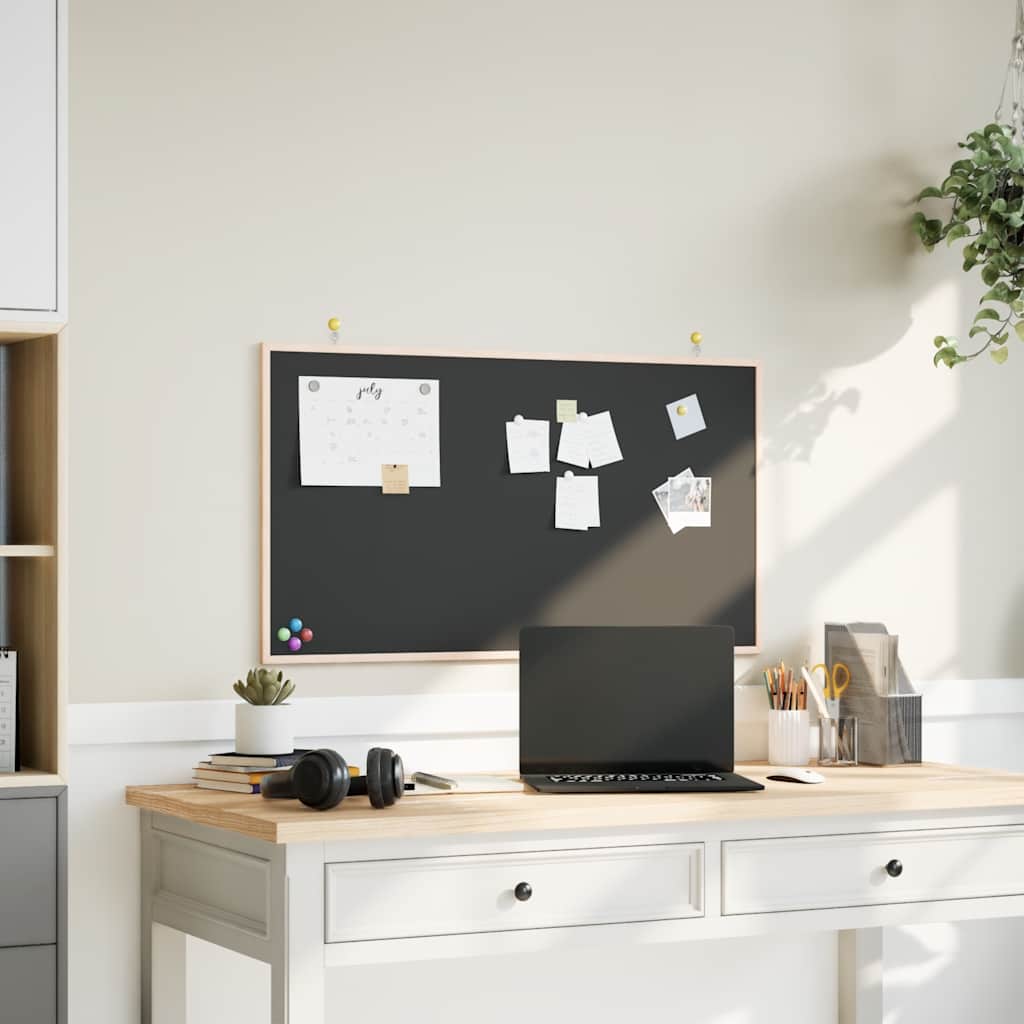 Pizarra con marco de madera maciza de pino negra 100x55 cm | Leroy Merlin