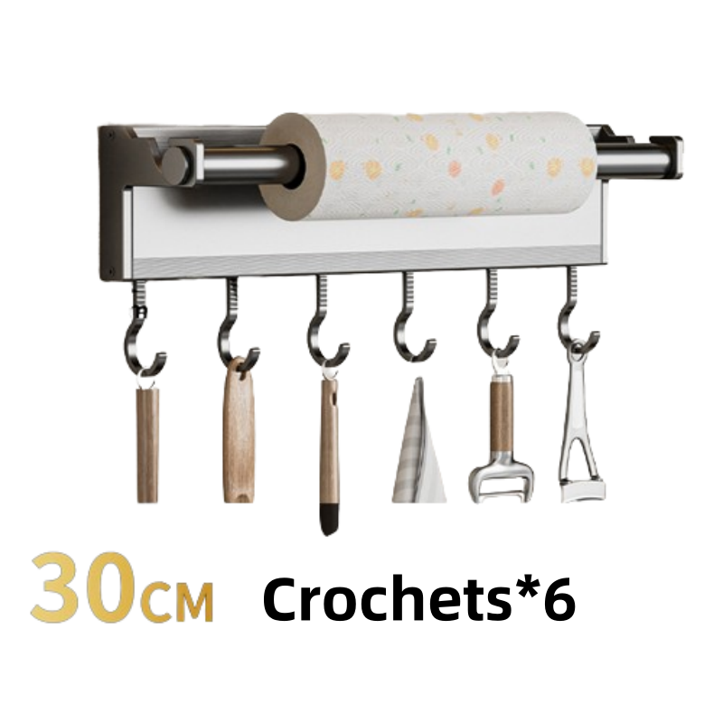 Porte-crochets De Cuisine, Gris Foncé, Crochets Amovibles Et ...