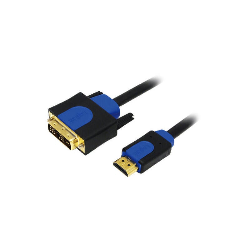 Logilink chb3105 c ble adaptateur vid o 5 m hdmi dvi-d noir, bleu ...