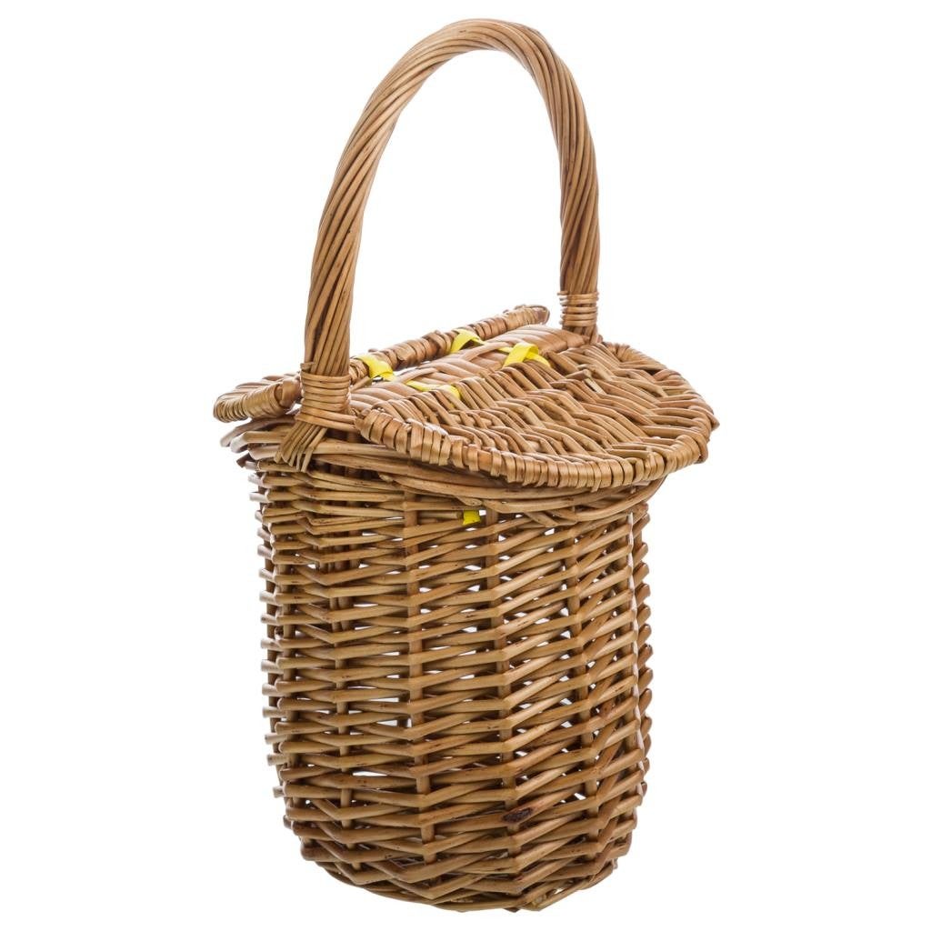 Panier avec couvercles en osier marron 17x13x17/27h | Leroy Merlin