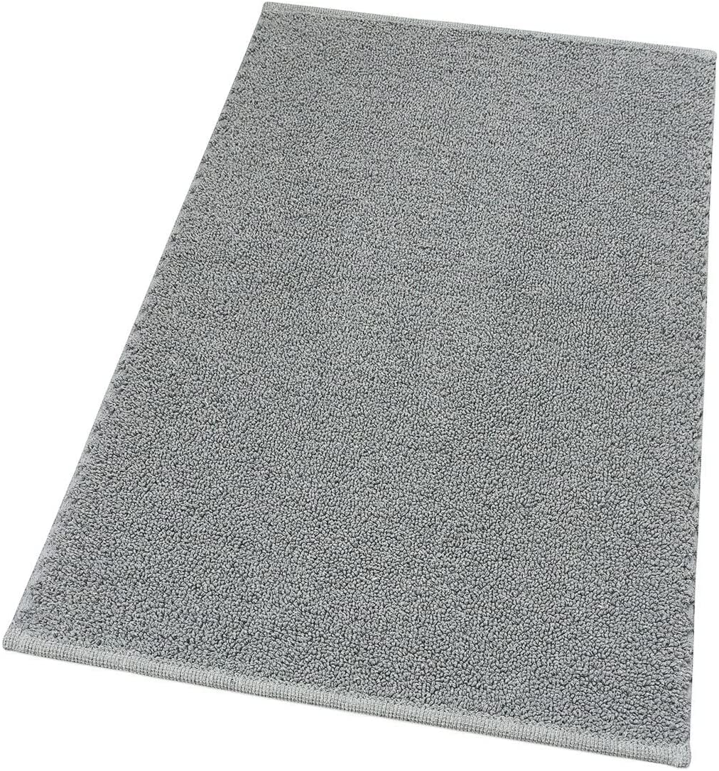 Tapis de Bain Chambre 60x180 cm Pur Coton Lavable Doux Gris | Leroy Merlin