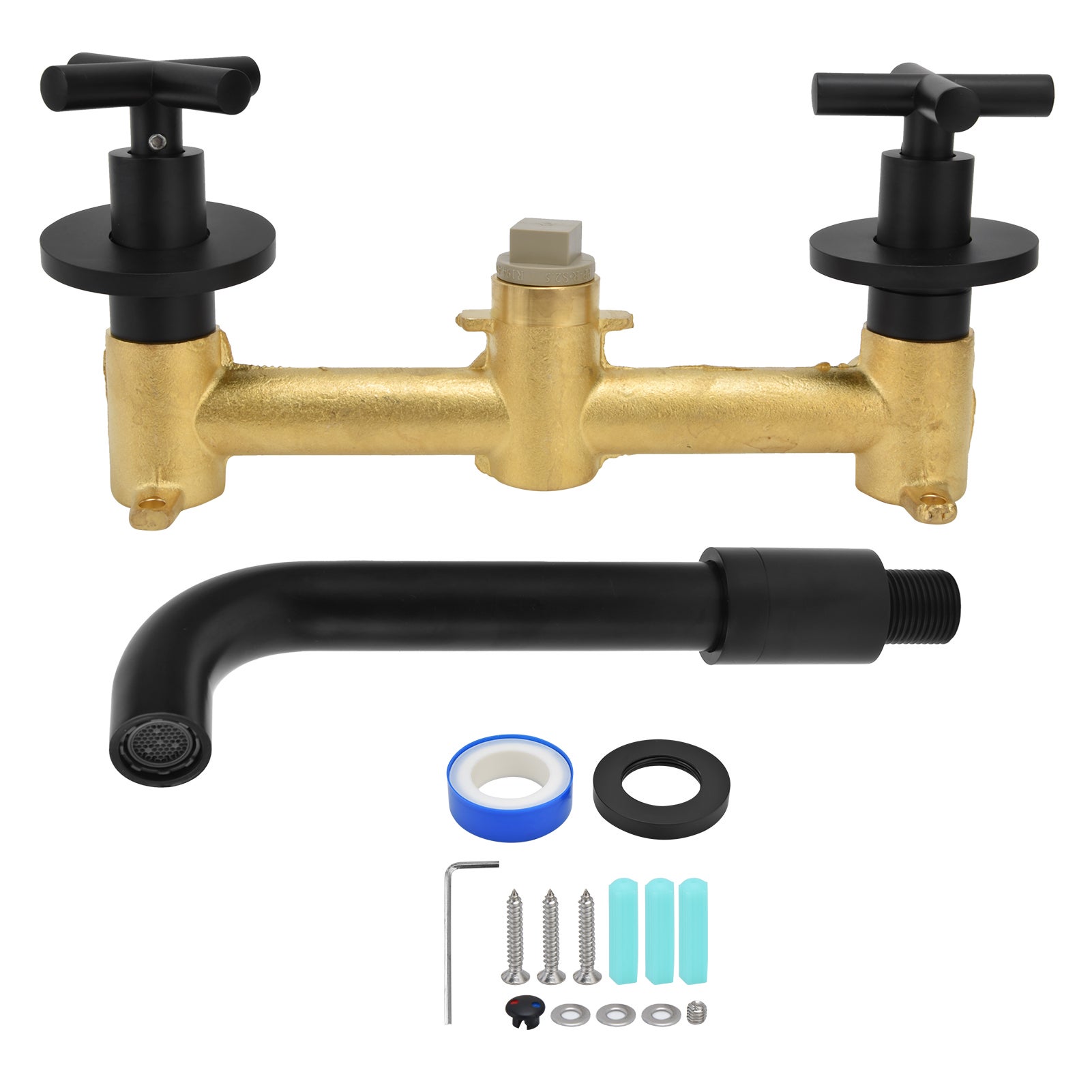 3/8in dans le robinet mural Double poignée contrôle robinet d'eau ...