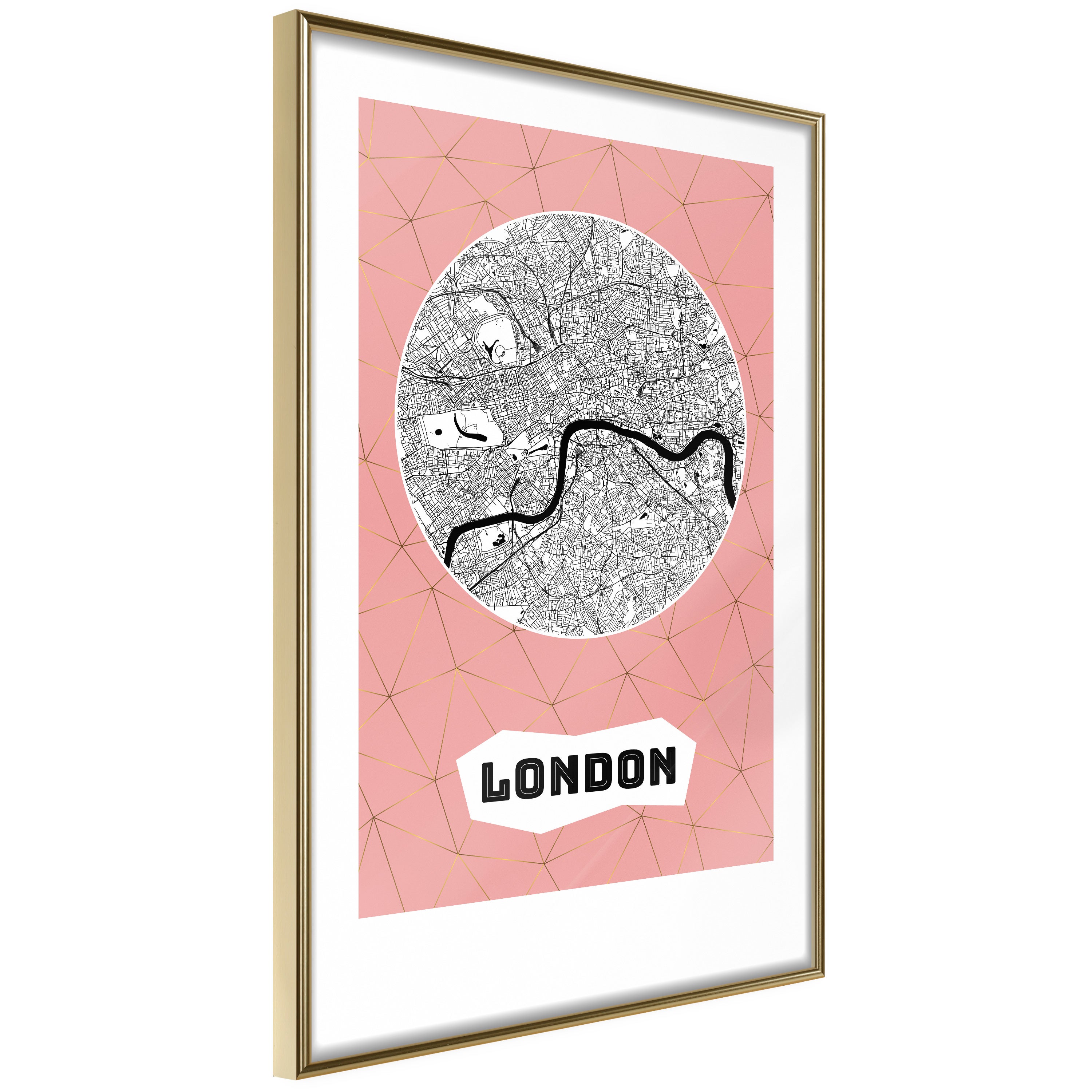 Poster et affiche - City map: London (Pink) - 40x60 | Leroy Merlin