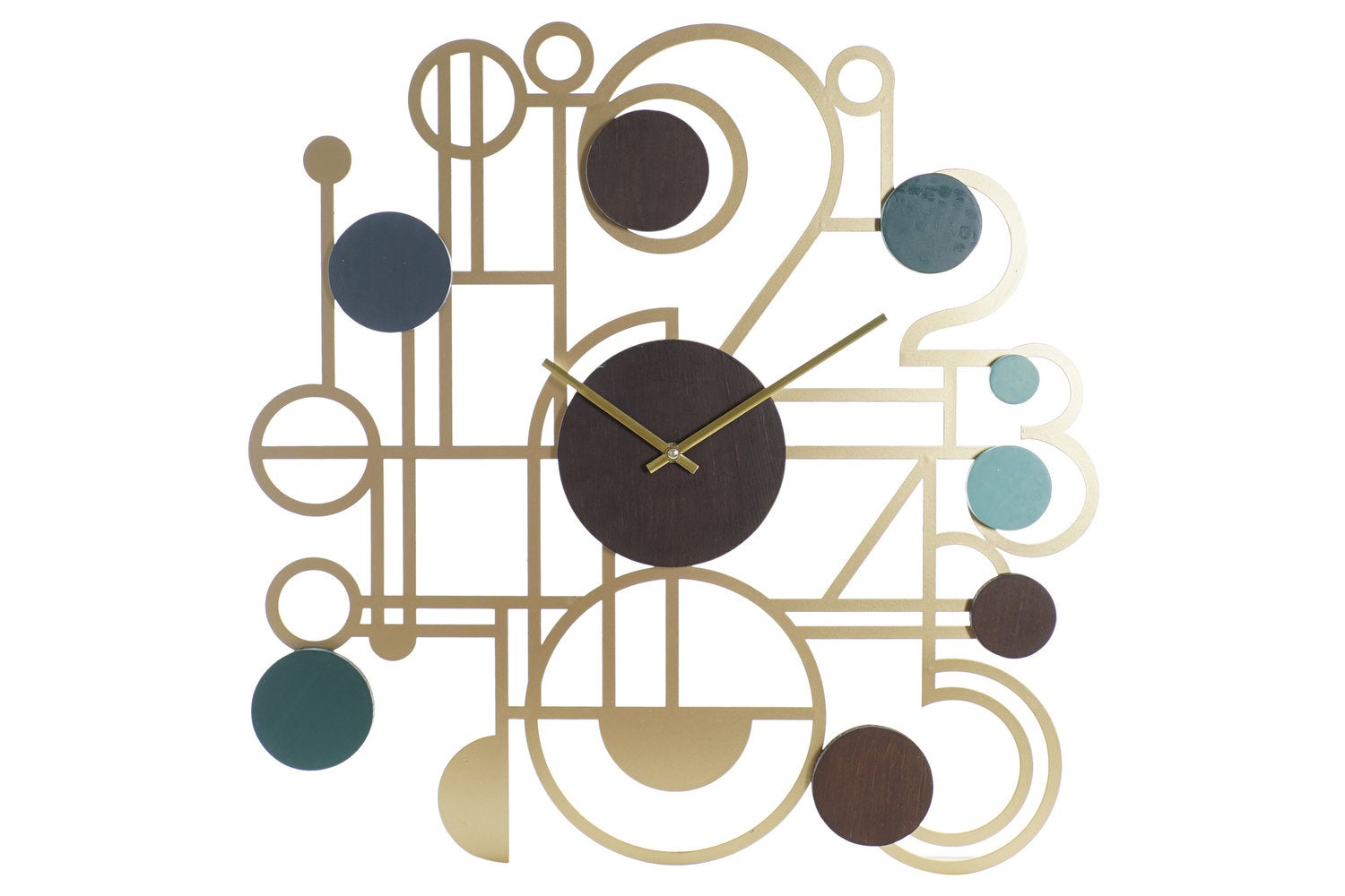 Horloge Murale En Fer Mdf 60X4,5X60 Doré | Leroy Merlin