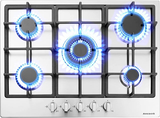 Plaque de cuisson gaz 5 feux au meilleur prix | Leroy Merlin