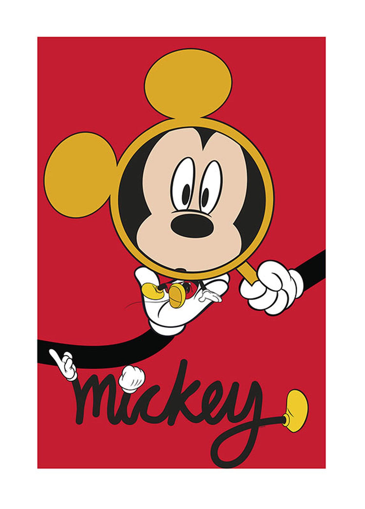 Affiche#0 Mickey Mouse rouge - 50 x 70 cm - Komar | Leroy Merlin
