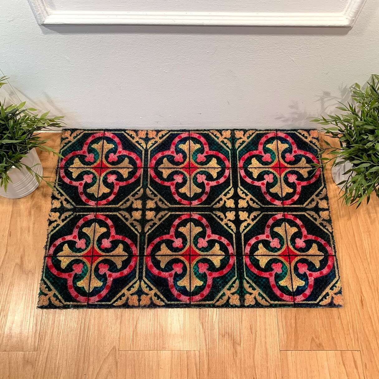 Felpudo “Urban BC Skyline” coco natural con base antideslizante de PVC ...