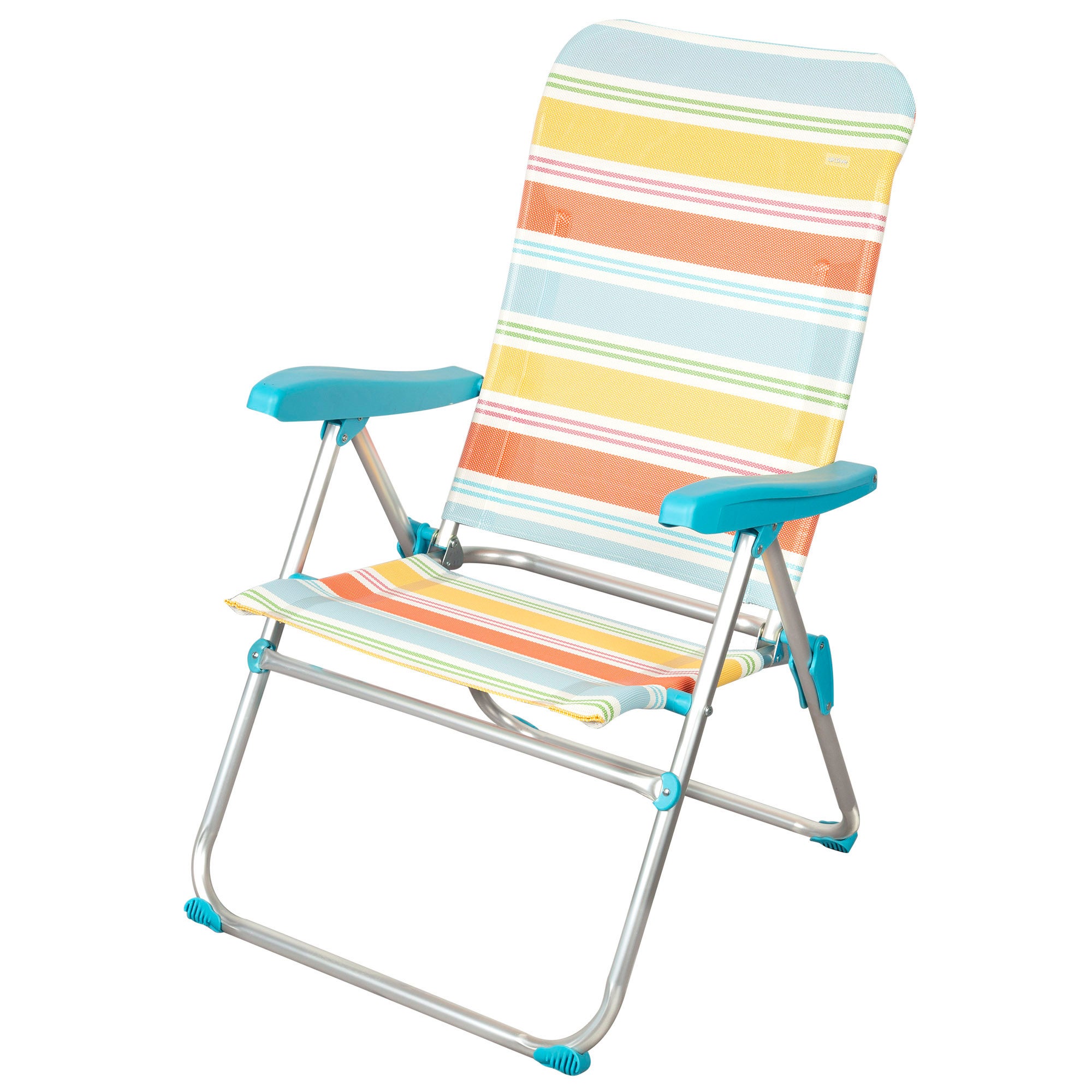 Aktive silla playa plegable 48x65x95 cm rayas multicolor 5 posiciones ...