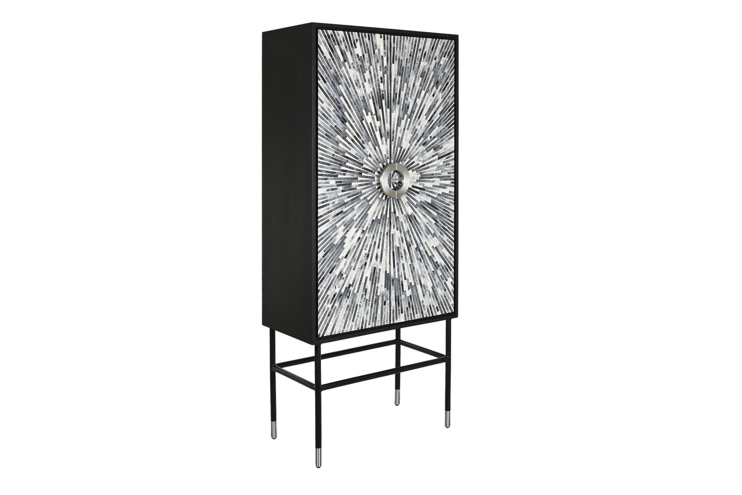 Armoire Résine Os 75x40x181 Incrustation Noir | Leroy Merlin