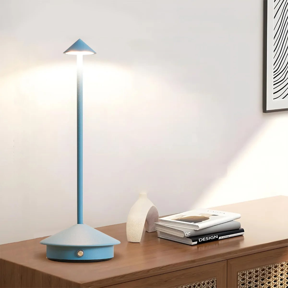 Veilleuse LED design champignon pour chambre, lampes de table sans fil ...