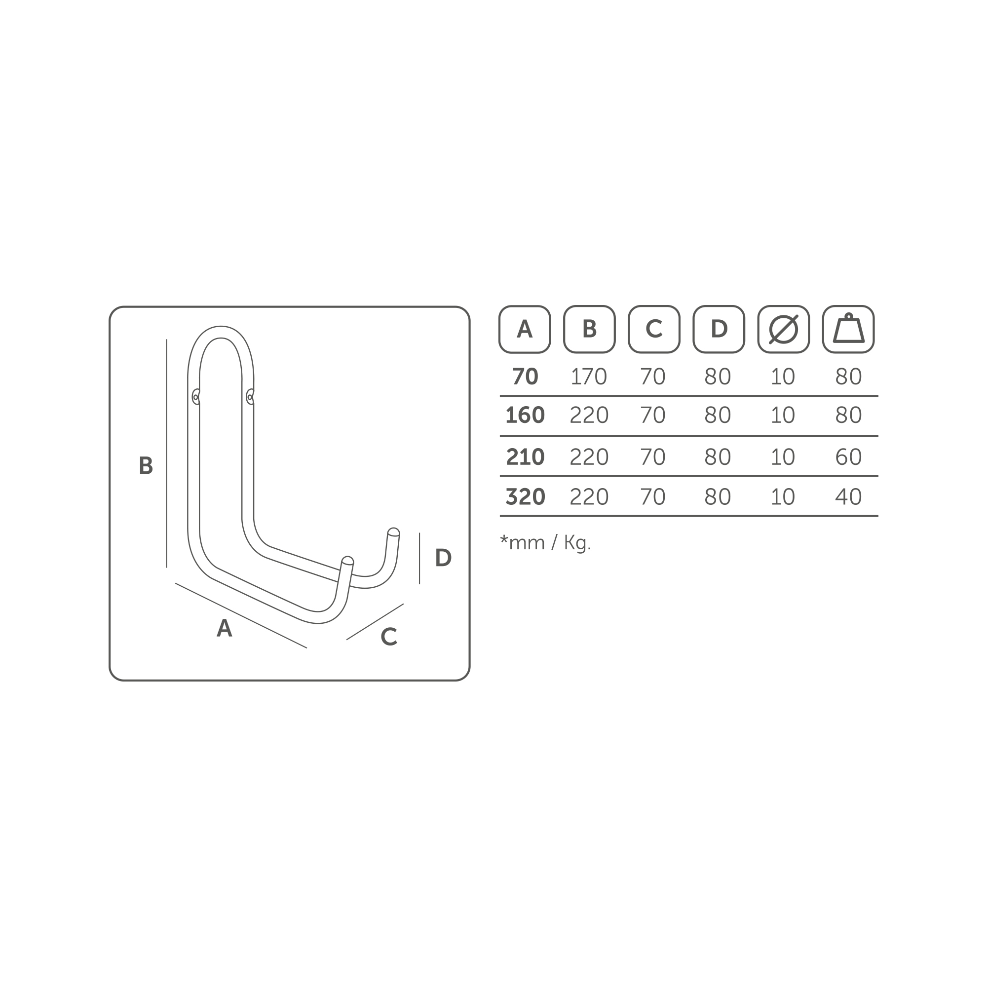 Crochet polyvalent pour accrocher au mur | Fabriqué en acier | Finition ...
