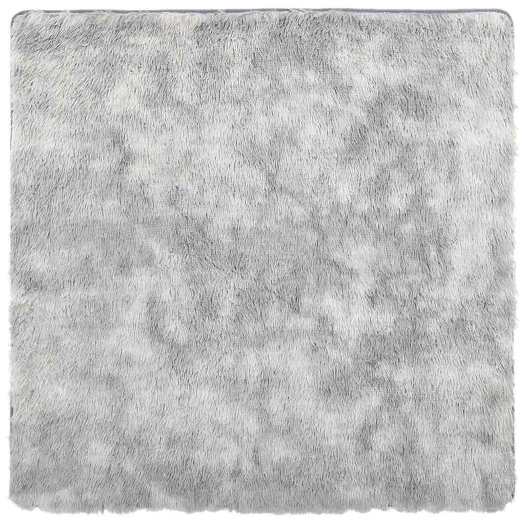 Tapis shaggy à poils longs | Tapis de salon, chambre NAVARRA gris clair 200x200 cm CFW32876 ...