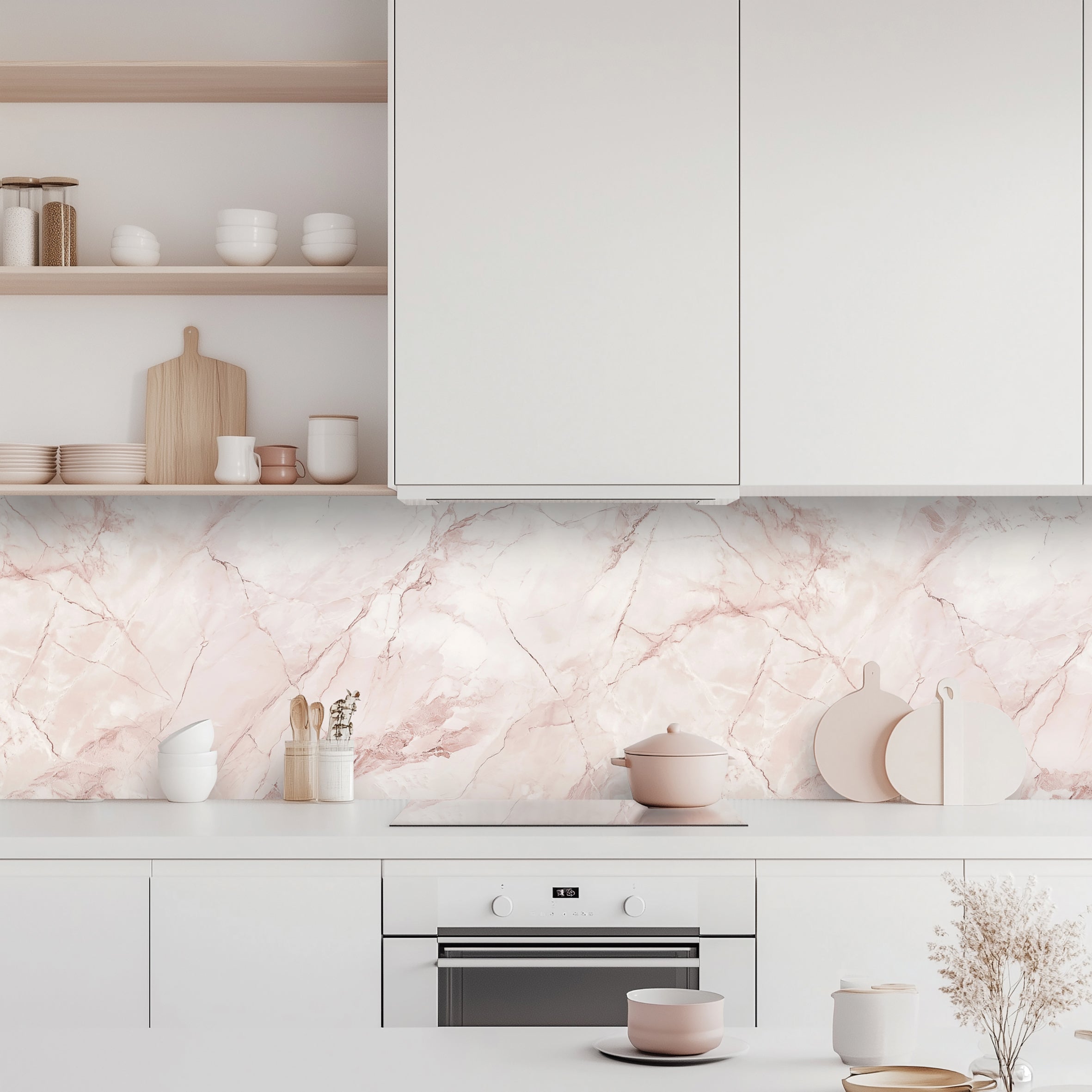 Credencia adhesiva en vinilo ignífugo Pink Marble 300x60 | Leroy Merlin