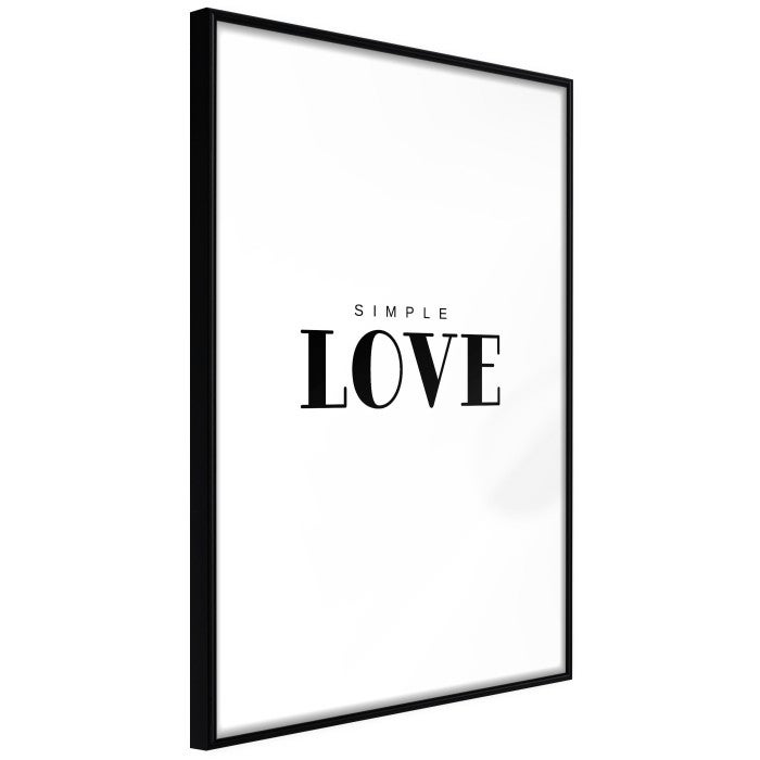 Affiche Murale Encadrée "Simple Love" 30 x 42 cm Noir | Leroy Merlin