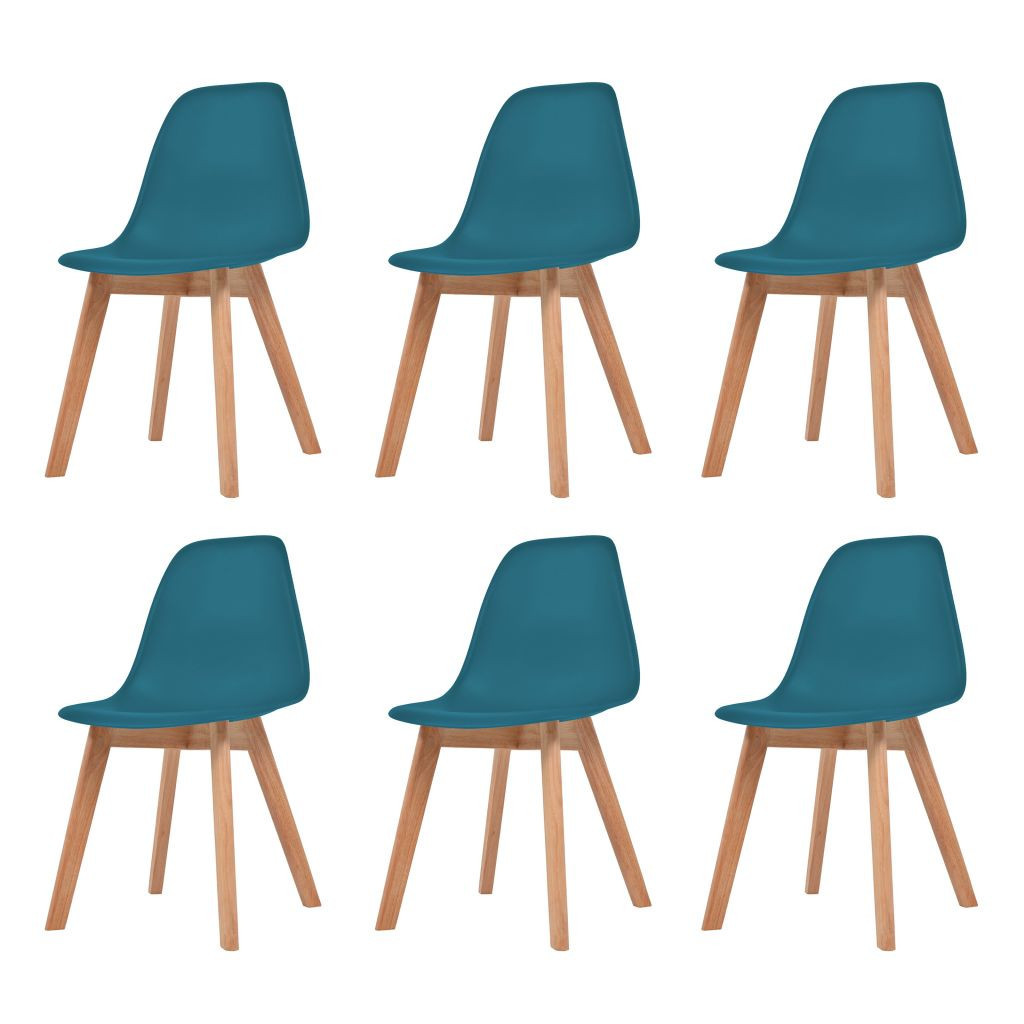 Chaises de salle à manger 6 pcs Turquoise Plastique 2 | Leroy Merlin