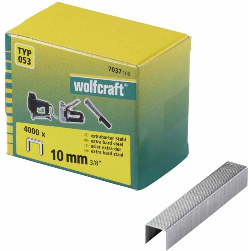 WOLFCRAFT 7037100 - Grapas de lomo ancho tipo 053 10 mm | Leroy Merlin