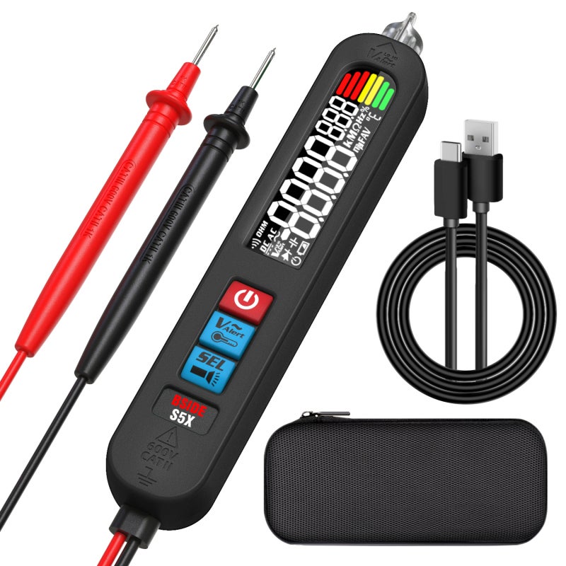 Multimètre numérique intelligent rechargeable avec écran couleur ...