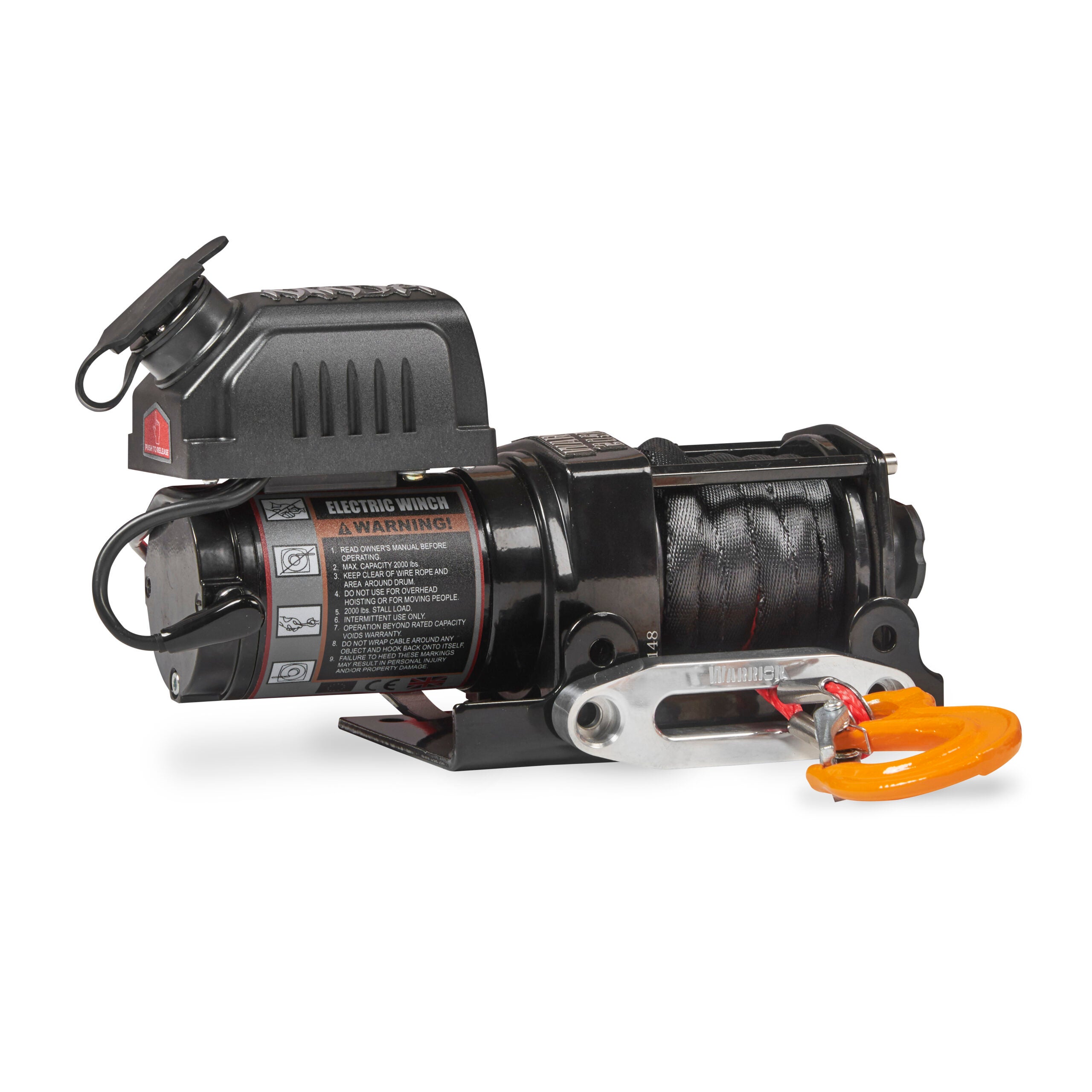 WARRIOR WINCH Ninja 2000lb 24v Electric Winch With Synthetic / Al ...
