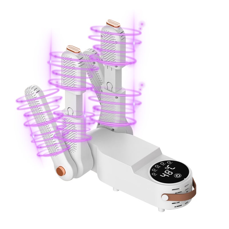 Sèche-chaussures avec écran tactile et support double en V, minuterie ...