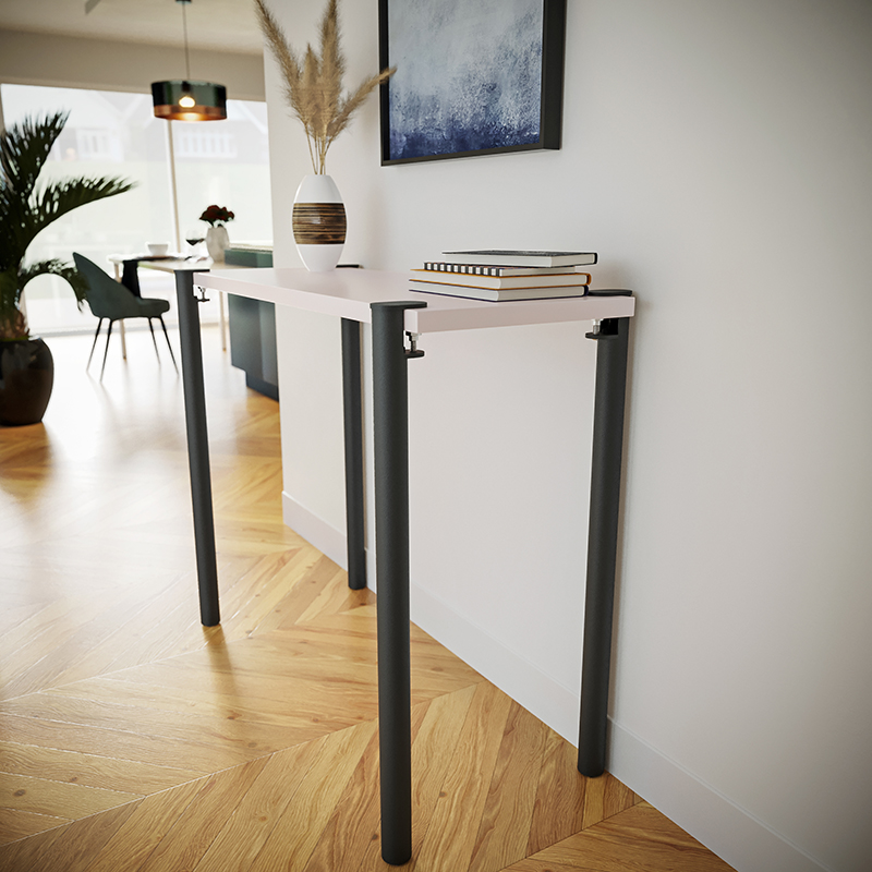 Lot de 2 pieds cylindriques DECO-GEM pour table mange debout en acier ...