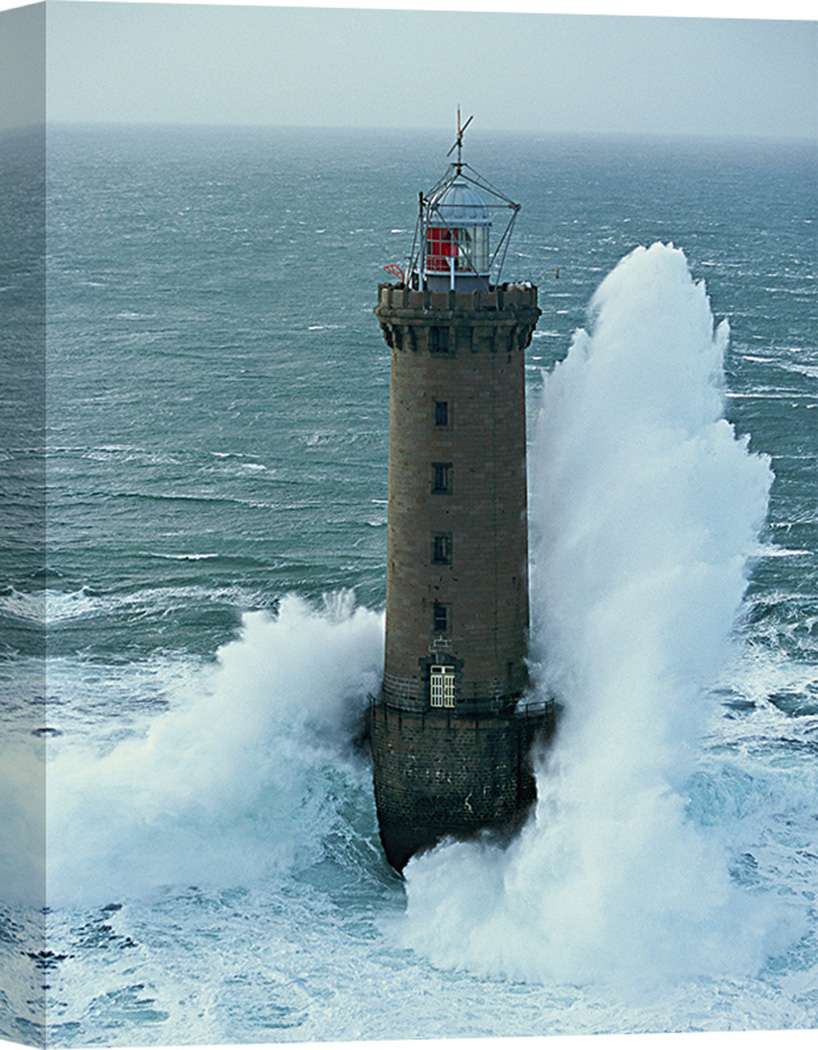 Photo phare dans la tempête - impression sur toile - Jean Guichard ...