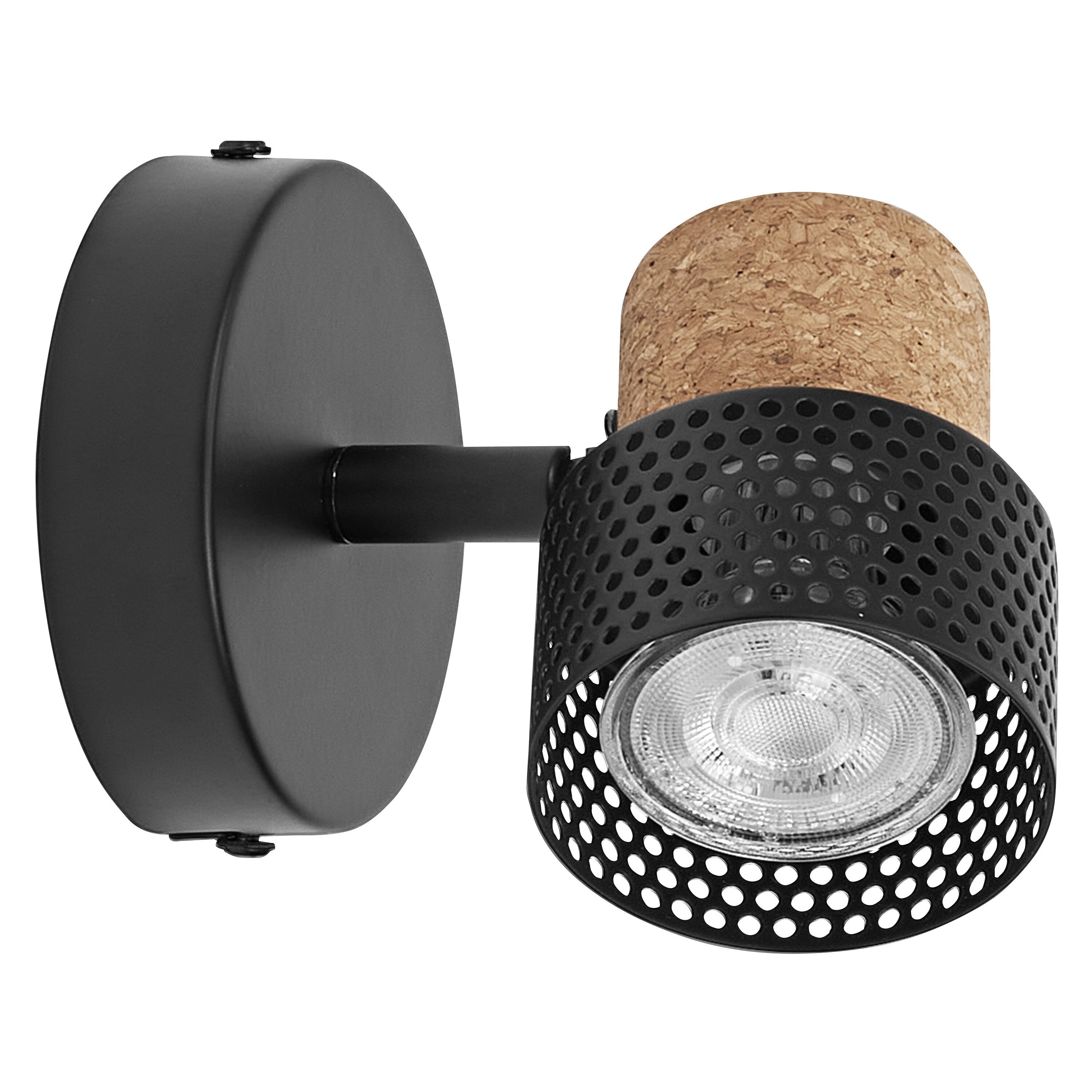 LEDVANCE DECOR SPOT CORK 1 x 3,4W, 230lm, noir, spot, têtes réglables ...