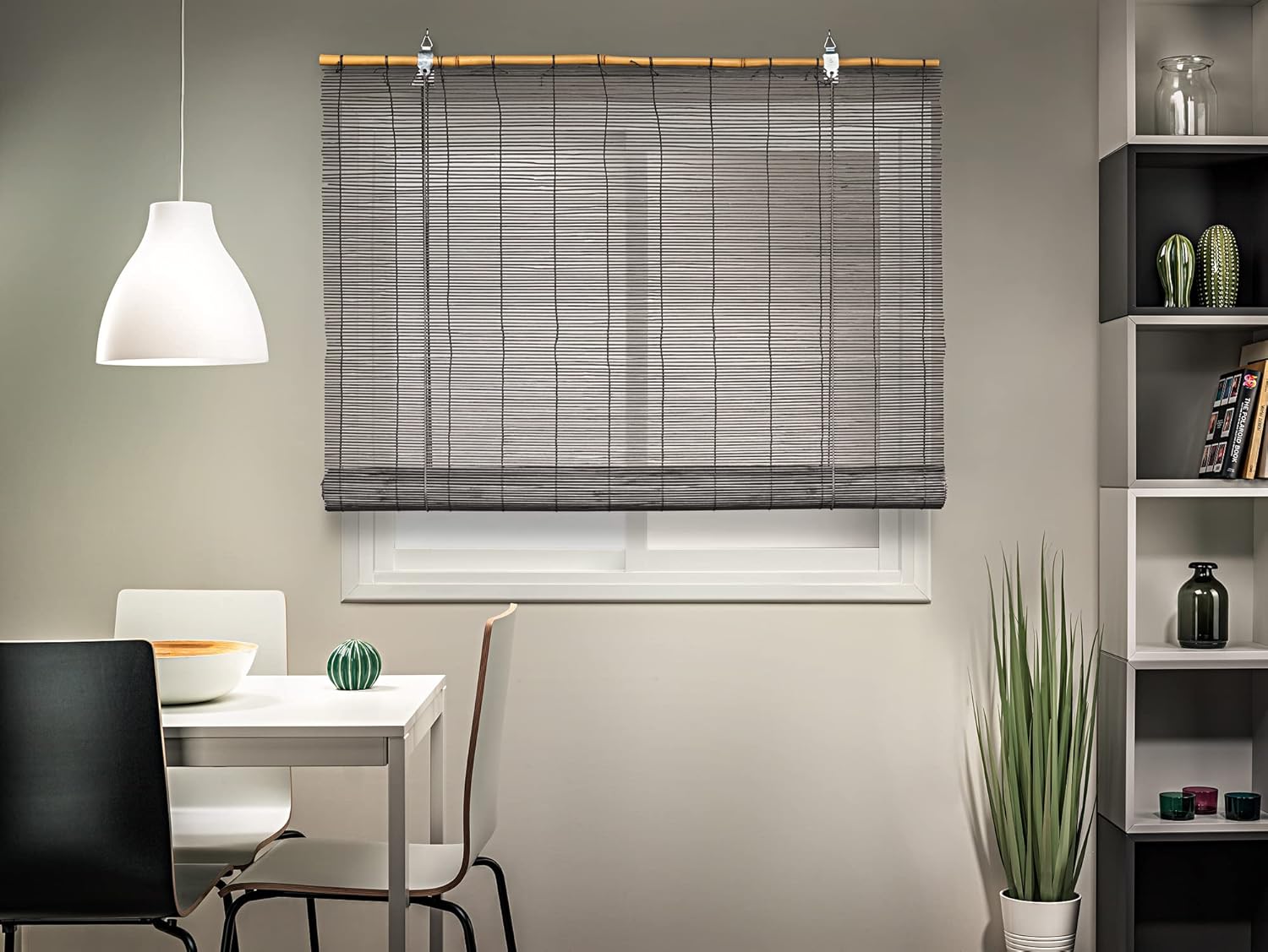 Tenda a rullo 100% bambù - Grigio - 80 x 180 cm | Leroy Merlin