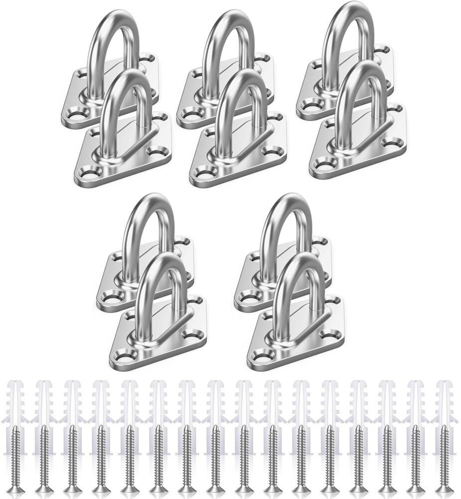 M5 Platine Oeillet Inox,10 Pièces Rhombic Kit de Crochet Plafond Charge ...