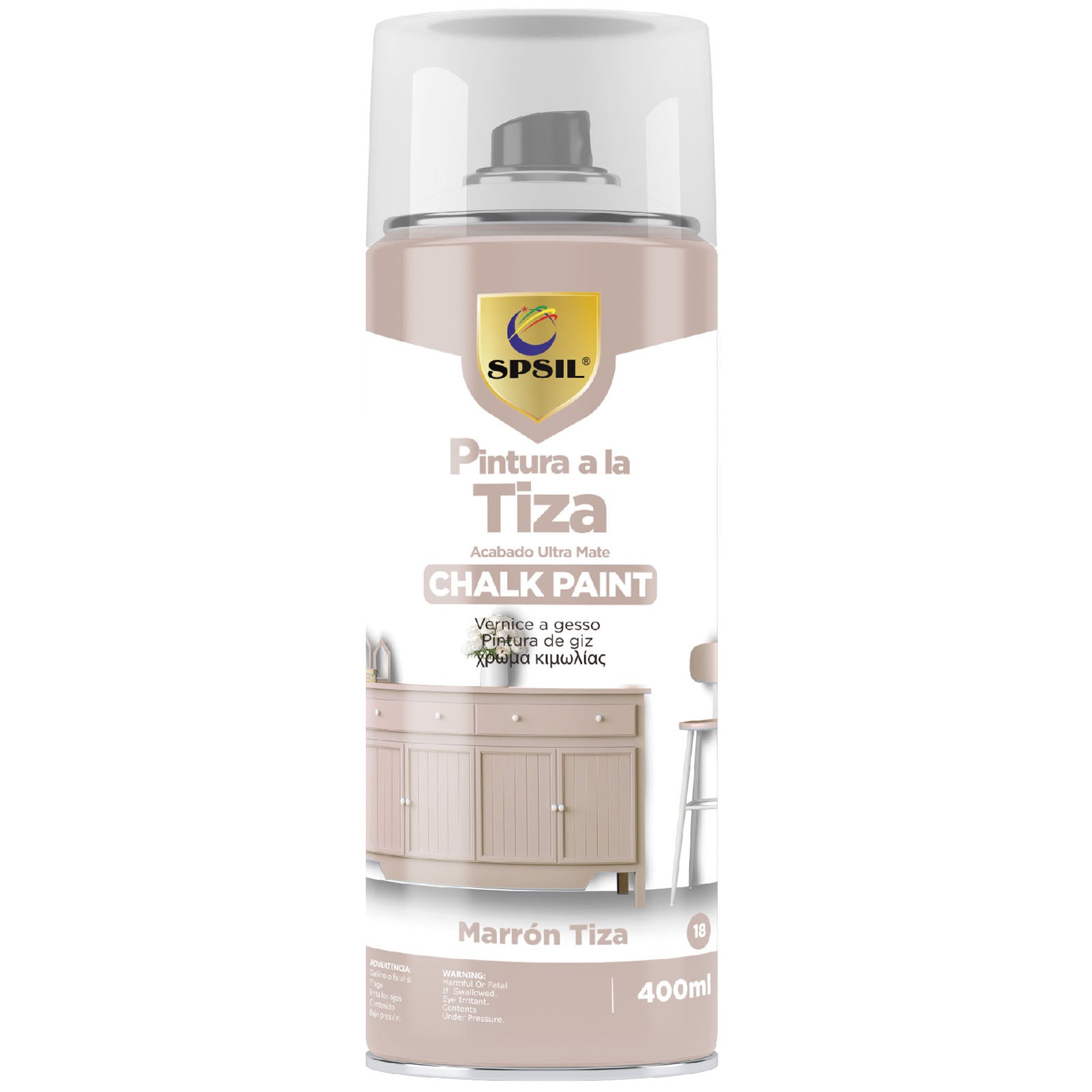 Spray Pintura SPSIL Tiza Ultra Mate Color Marrón Tiza - Tonos Clásicos ...