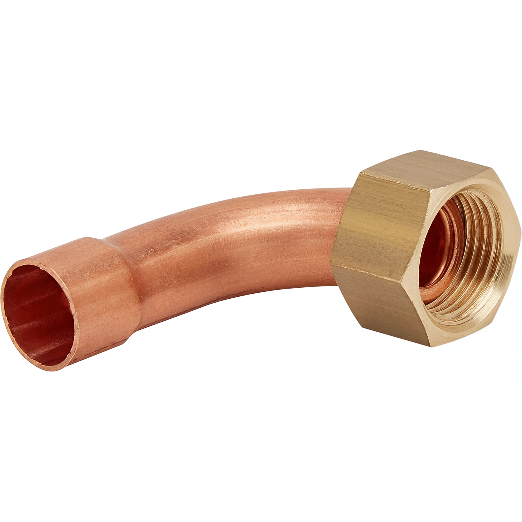 PACK de 10 Douilles cuivre 2 pieces coudee a souder ecrou libre en laiton femelle D.1/2" (15x21 ...