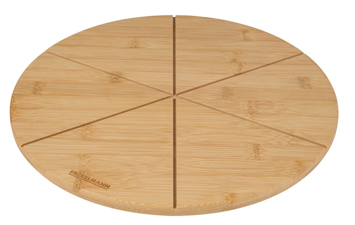 Fackelmann Tagliere per pizza in legno rotondo 32 cm – in bambù ...