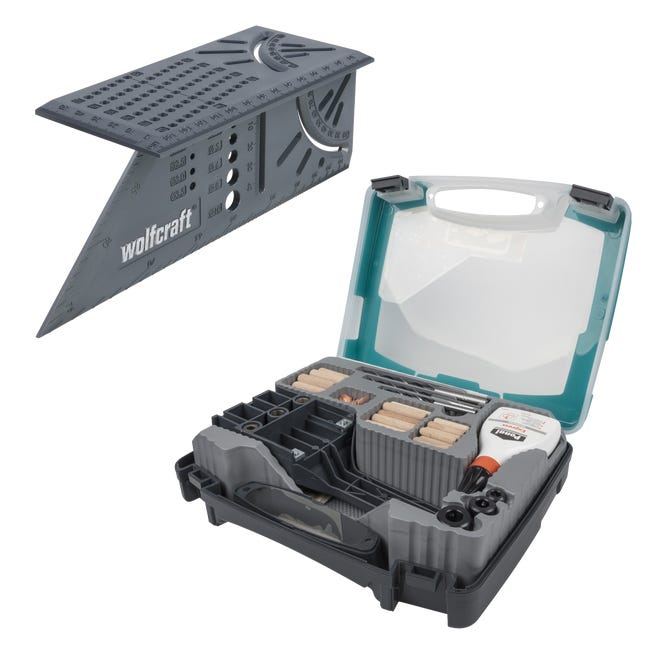 Kit Guide Dassemblage Bois Et Équerre 3d Pour Réalisation Dassemblages Chevillés Wolfcraft