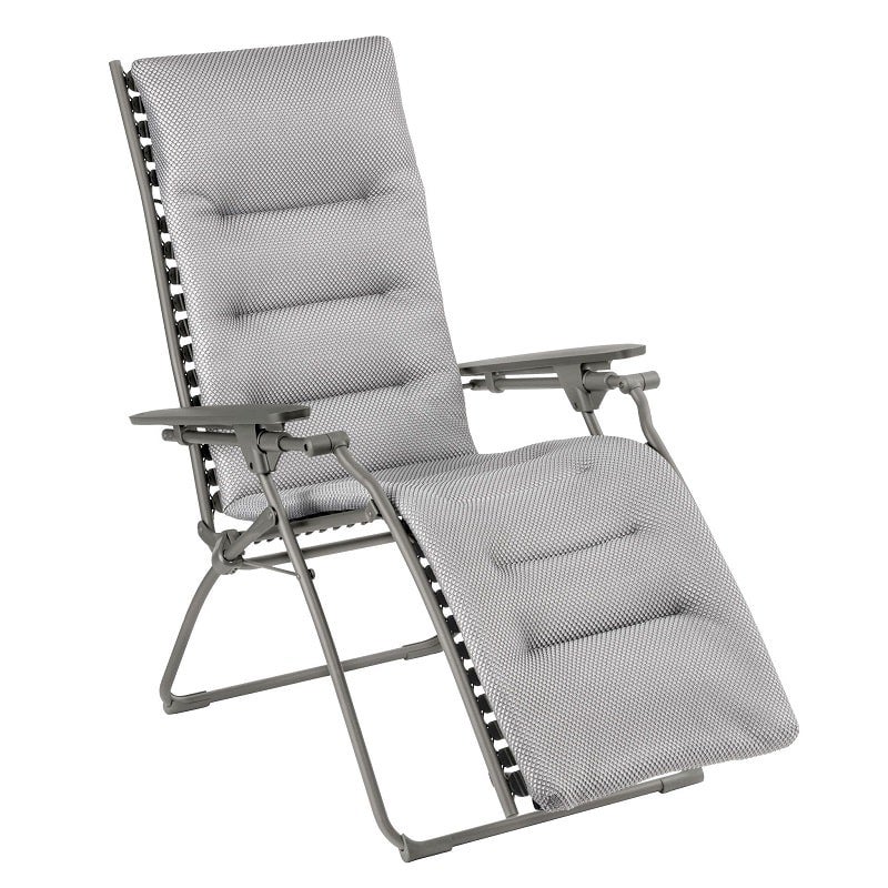 Fauteuil relax pliant LAFUMA Evolution BeComfort - Argent | Leroy Merlin