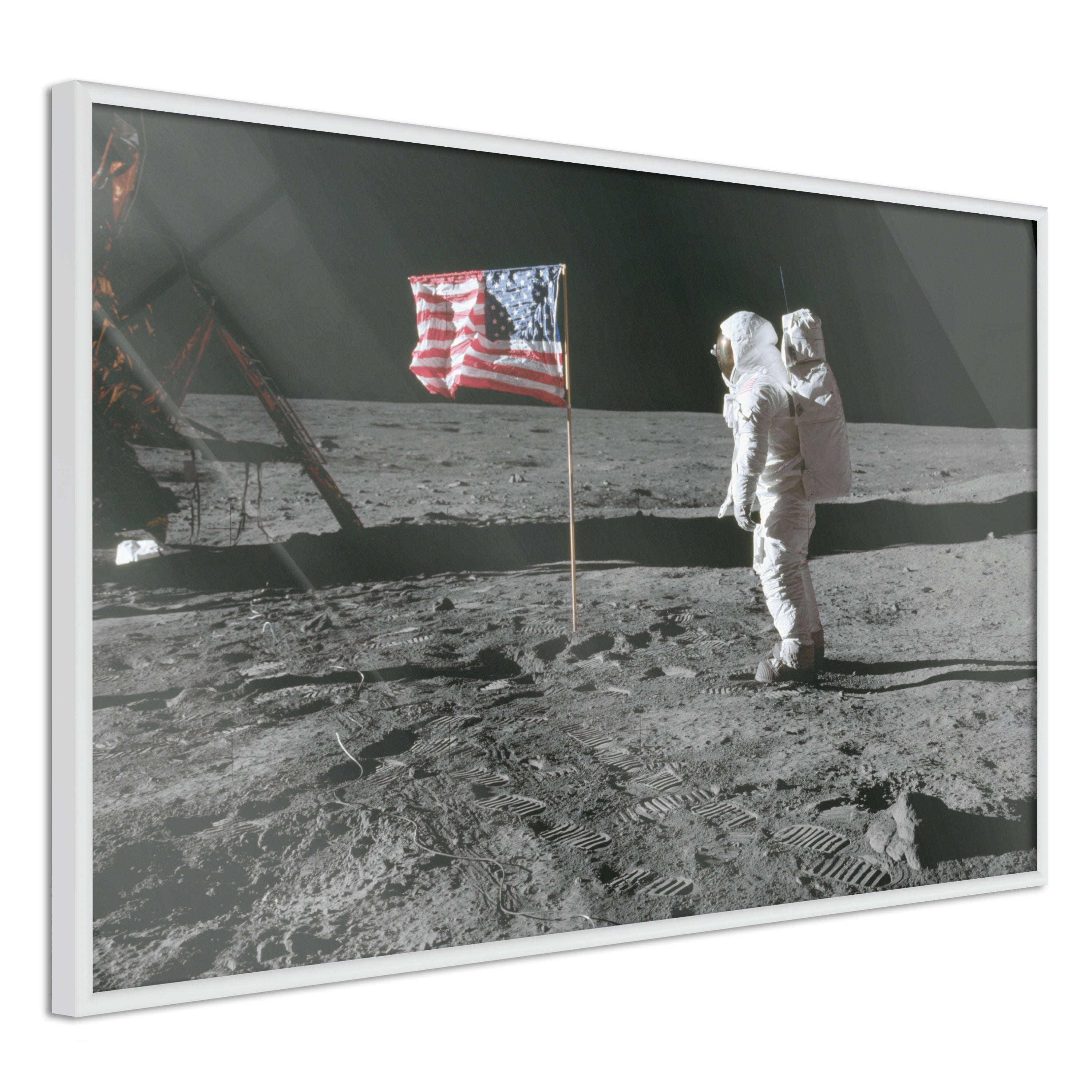 Poster et affiche - Flag on the Moon - 90x60 | Leroy Merlin