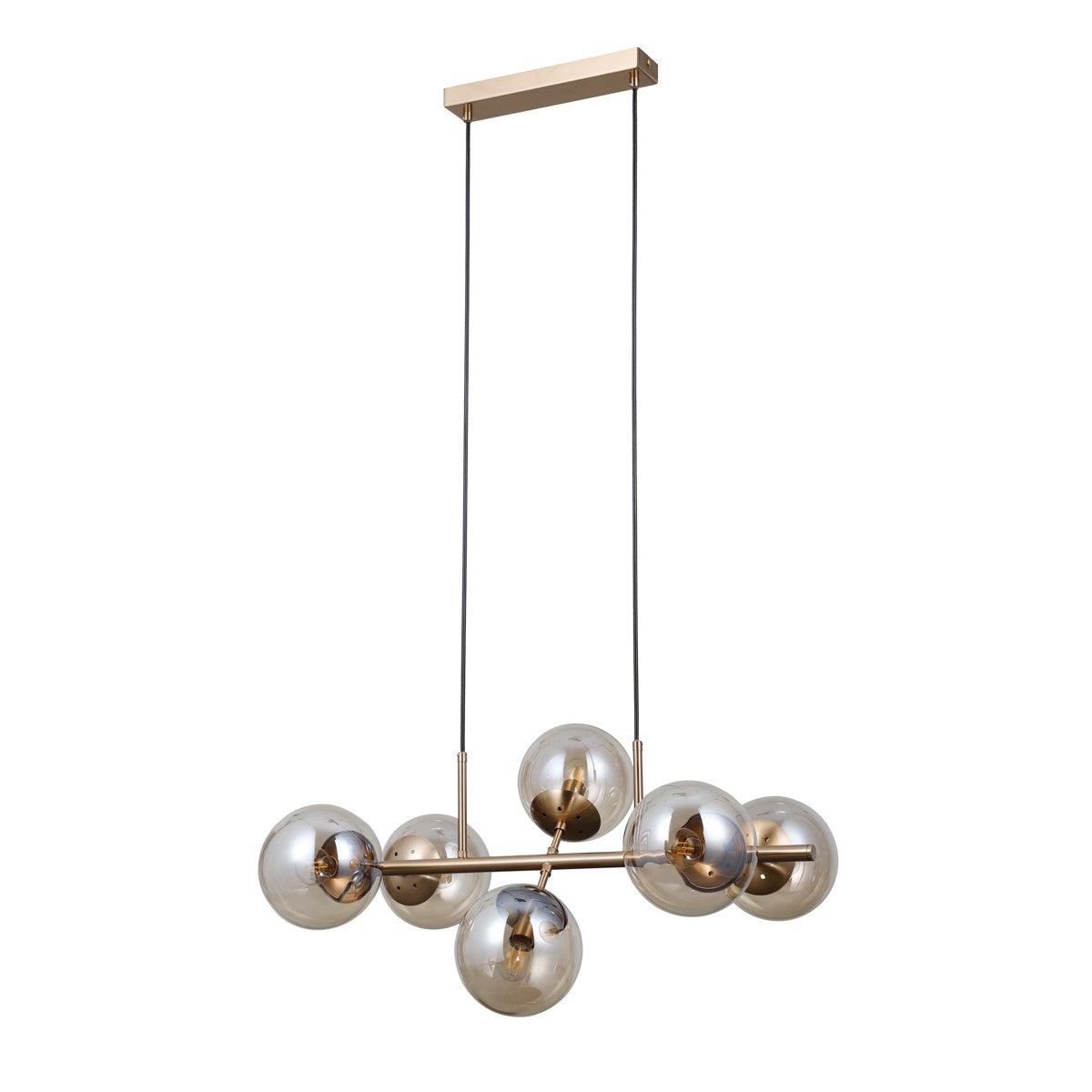 Italux Molite Lámpara de techo colgante Globe Gold 6xE14 | Leroy Merlin