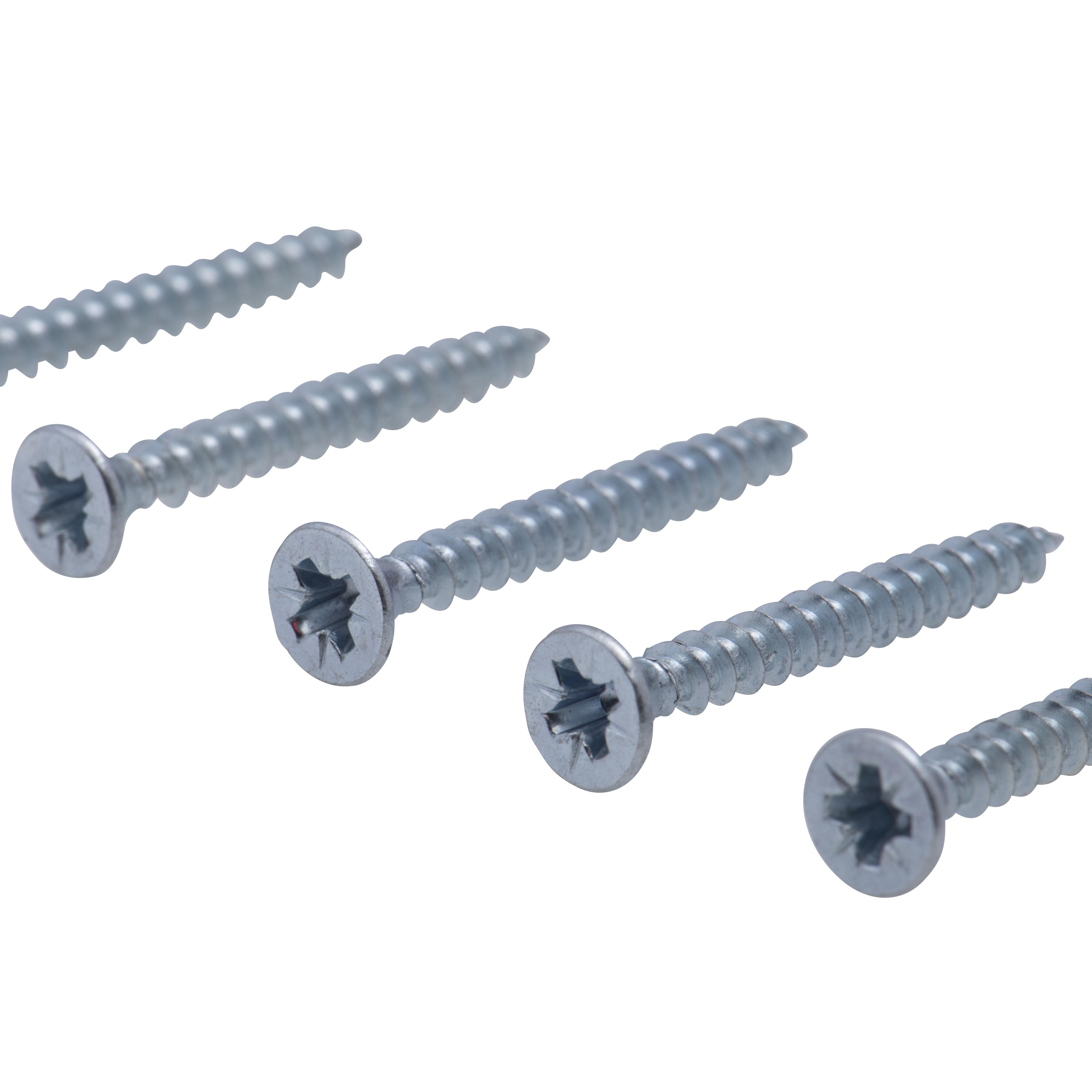 Vis à bois tête fraisée PZ zinguée Viswood filet total 4x15 mm (x25 vis ...