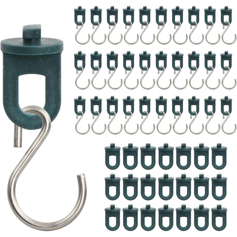 50pz Clips pour Serre et 30pz Crochet en Inox en S, Clips à Effet de ...