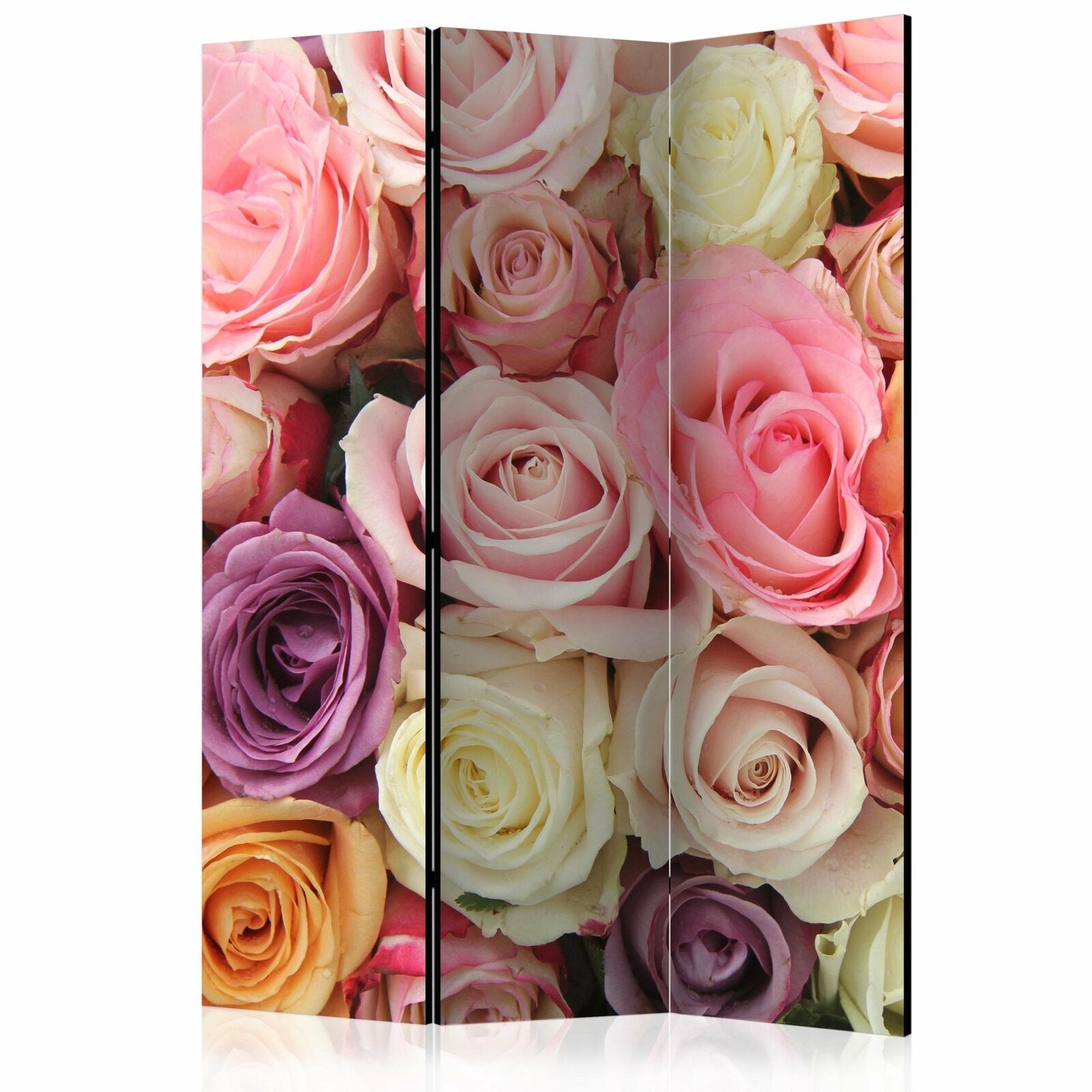 Paravent Décoratif Fleurs Roses Pastel pour Intérieur 135 x 172 cm ...