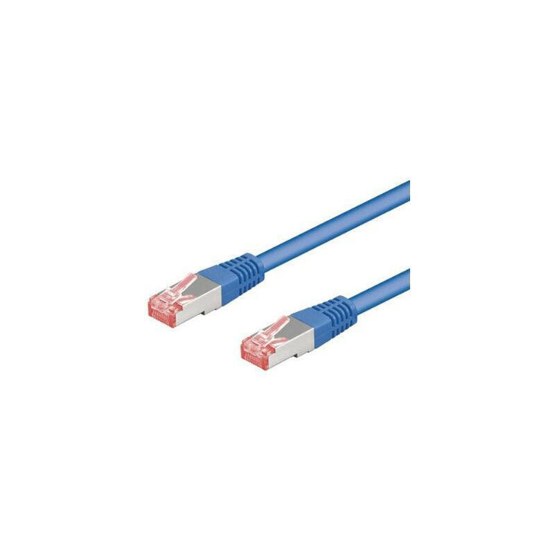 C ble r seau Goobay cat6 2,0m bleu s/ftp 2xrj45, pvc, cca | Leroy Merlin