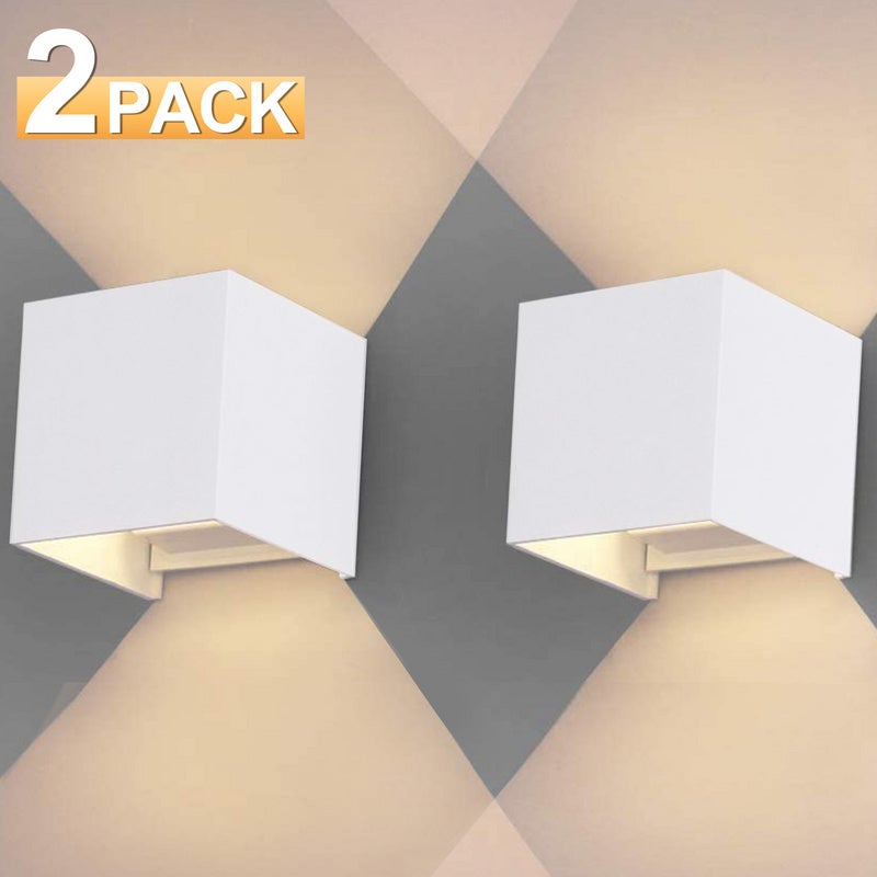 2X 7W Applique murale LED mur lumière Up Down intérieur mur lampe ...