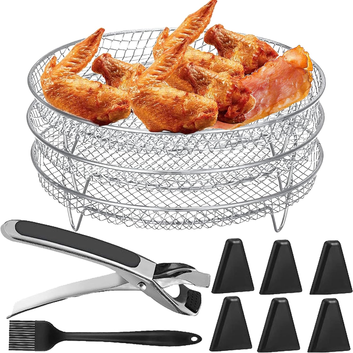 Support 3 Étages pour Friteuse à Air - Accessoire Cuisson Multifonction ...